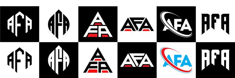 Afa logo letter letter logo design Royalty Free Vector Image