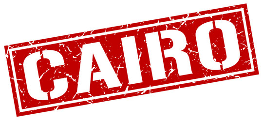 Cairo red square stamp Royalty Free Vector Image