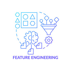 Feature engineering concept icon Royalty Free Vector Image