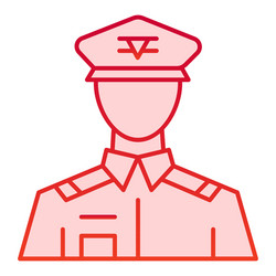 General solid icon commander Royalty Free Vector Image
