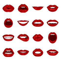 Mouth sound pronunciation lips phonemes animation Vector Image