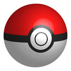 Pokeball Play Pokemon Design Element Reality Icon Vector Image