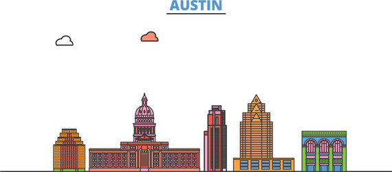 Austin Texas Skyline Vector Images (over 140)