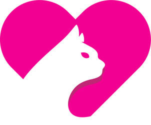Animal love logo icon design Royalty Free Vector Image