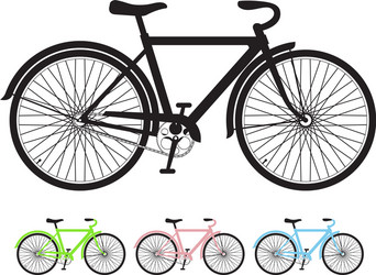 Black bike Royalty Free Vector Image - VectorStock