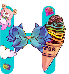 Cute magic letter m Royalty Free Vector Image - VectorStock