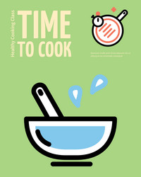 Healthy cooking class placard poster banner card Vector Image