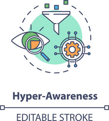 Hyper surveillance concept icon Royalty Free Vector Image