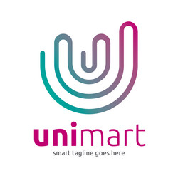 Unimart - u lettertype logo Royalty Free Vector Image