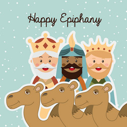 Happy ephipany over sky background Royalty Free Vector Image