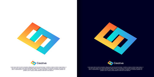 Logo design collection of a simple unique part 2 Vector Image