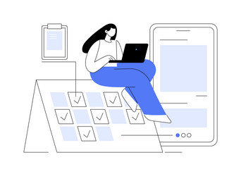 Regular blog posts abstract concept Royalty Free Vector