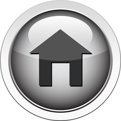 Home location marker red 3d icon Royalty Free Vector Image