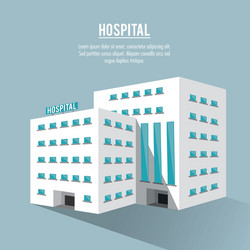 Isolated hospital building design Royalty Free Vector Image