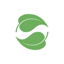 Two leaves logo Royalty Free Vector Image - VectorStock