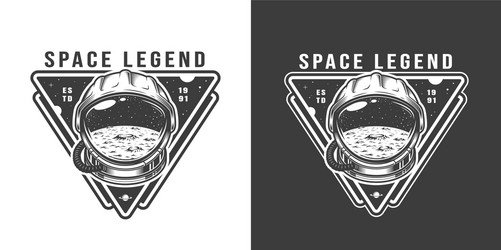 Astronaut helmet space walk travel vintage logo Vector Image