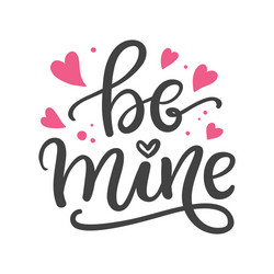 Be mine foam hand happy valentines day Royalty Free Vector