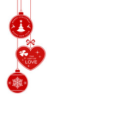 Christmas ornament border with angel Royalty Free Vector