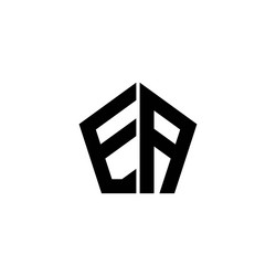Ea monogram wing shape style Royalty Free Vector Image