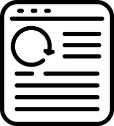 Return basket icon outline service Royalty Free Vector Image