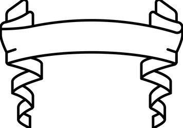 Template ribbon banner design line icon Royalty Free Vector