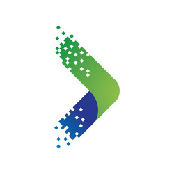 Arrow technology logo Royalty Free Vector Image