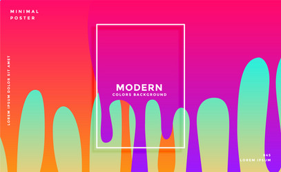 Waves and drops of colored paint background Vector Image