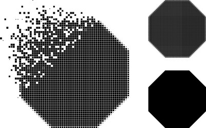 Octagon Shape Halftone Vector Images (64)