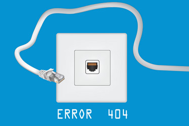 Ethernet port and cable Royalty Free Vector Image