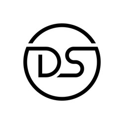 Initial ds letter logo design template monogram Vector Image