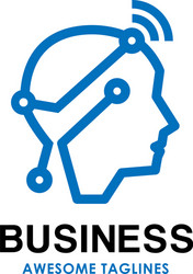 Smart human head logo Royalty Free Vector Image