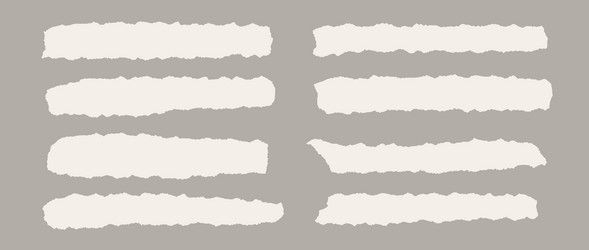 Torn thin and long pieces of paper cutout Vector Image