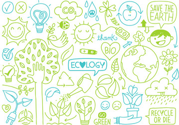 Ecology drawings Royalty Free Vector Image - VectorStock