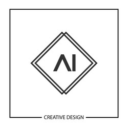Initial letter ai logo template design Royalty Free Vector