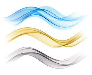 Set of color wave Royalty Free Vector Image - VectorStock