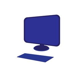 Computer logo design Royalty Free Vector Image