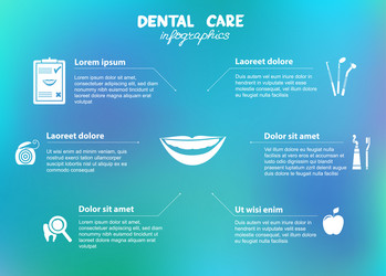Dental health infographics Royalty Free Vector Image