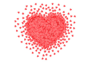 Creative love heart design on white background Vector Image