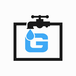 Letter g plumber logo design plumbing symbol Vector Image