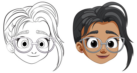 Two stages of a character process Royalty Free Vector Image