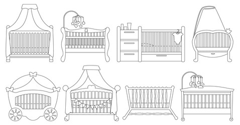 Cot Outline Vector Images (over 1,600)