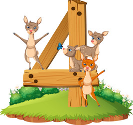 Animal Number 4 Vector Images (over 730)