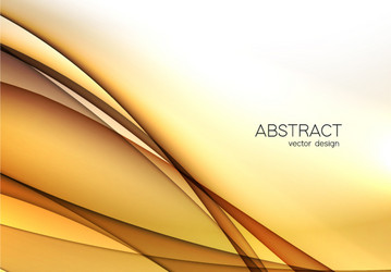 Gold color abstract transparent wave design Vector Image