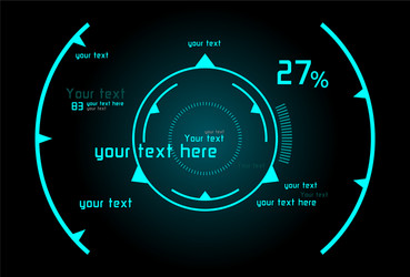 Green infographics as head-up display Royalty Free Vector