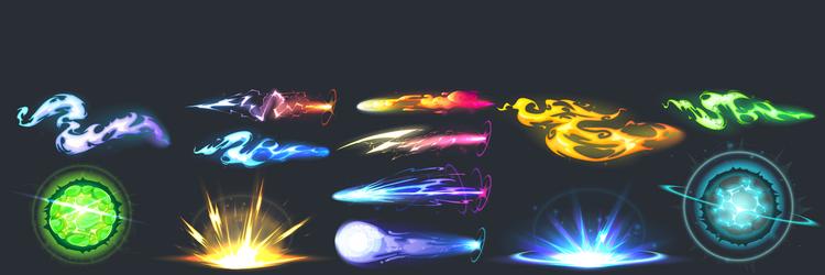 Space blasters laser guns with shoot effect Vector Image