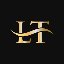 Lt logo design initial letter logo design Vector Image