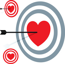 Target love and arrow Royalty Free Vector Image