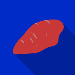 Chicken fillet icon in cartoon style isolated Vector Image