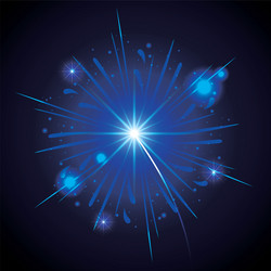 Fireworks bursting in shape of star with magenta Vector Image
