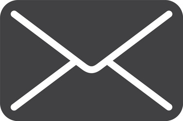 Open email flat icon symbol Royalty Free Vector Image